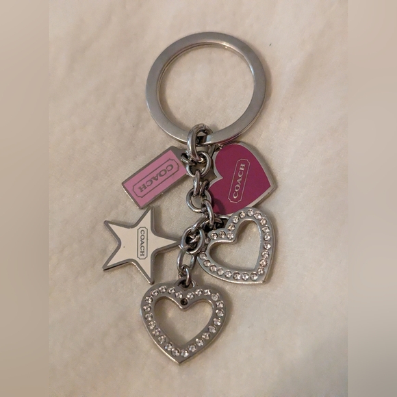 Coach | Other | Coach Pink Pave Hearts Stars Swarovski Crystal Multi ...